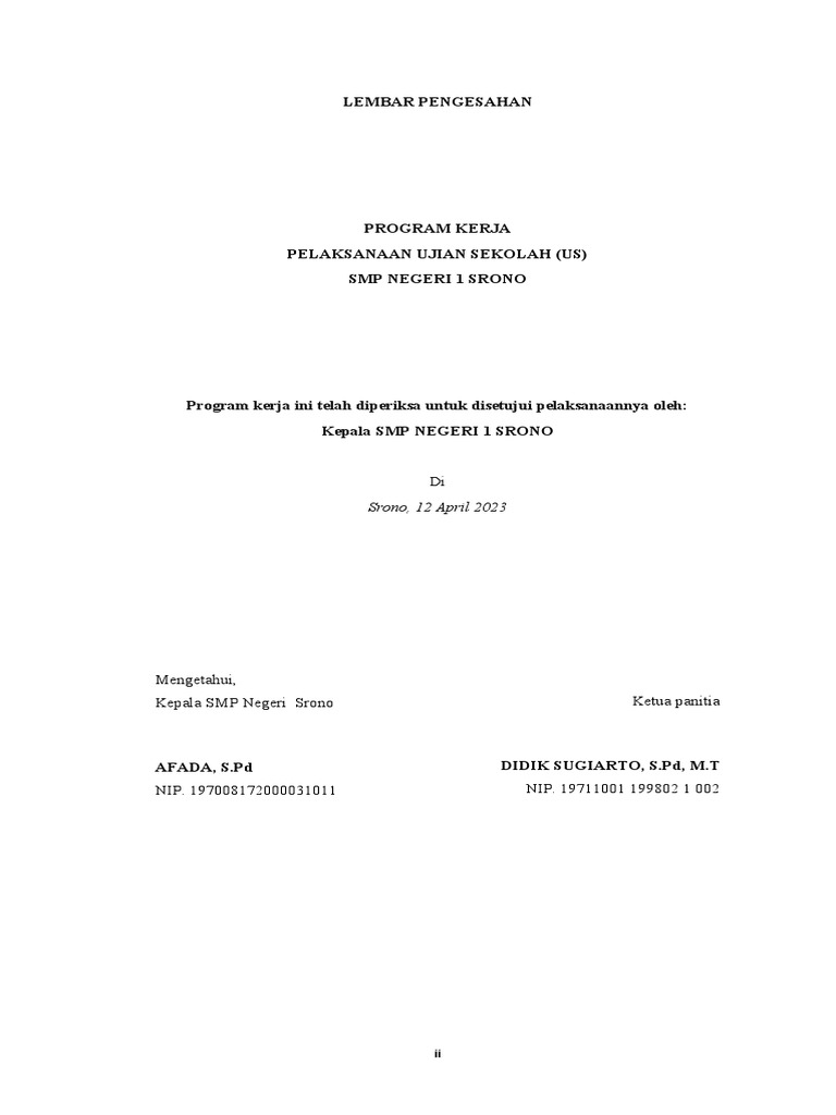 Lembar Pengesahan | PDF