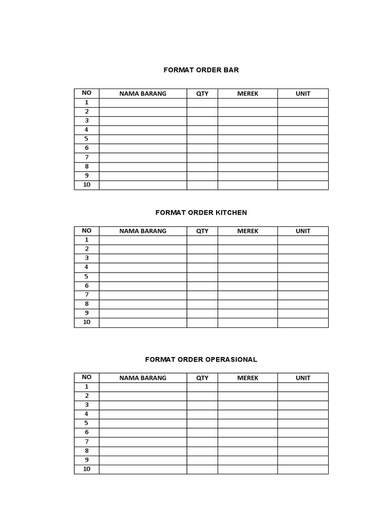 Format Order | PDF