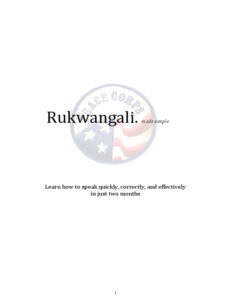 Rukwangali To English | PDF