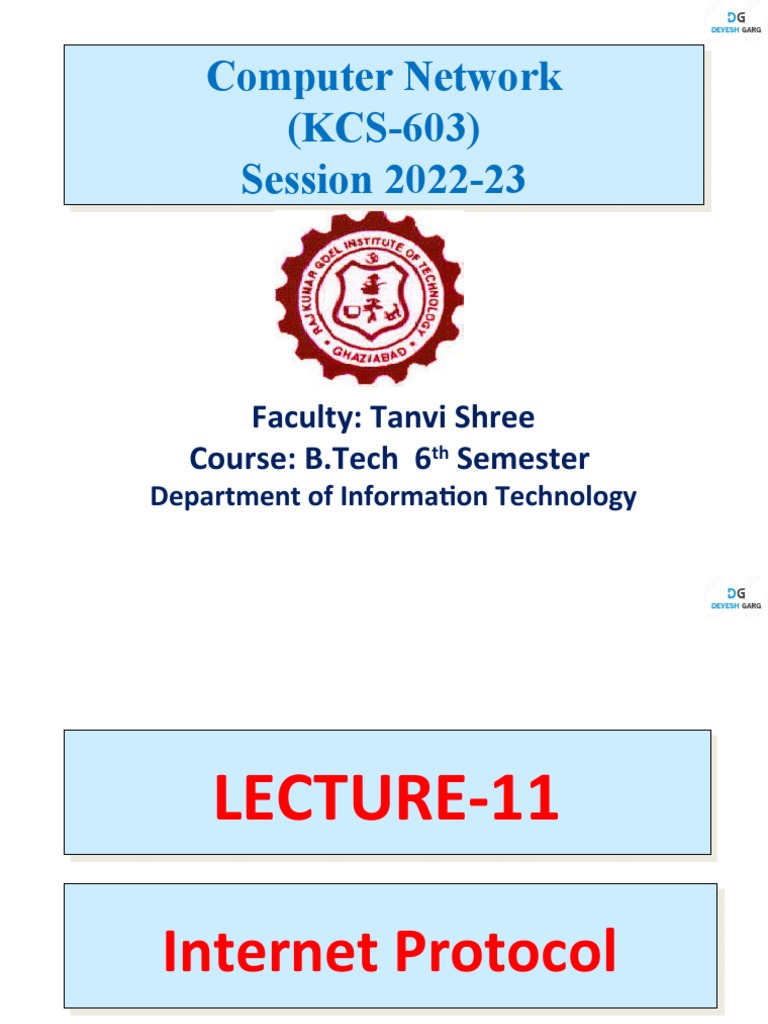CN - Unit3.2 | Download Free PDF | I Pv6 | Internet Protocols