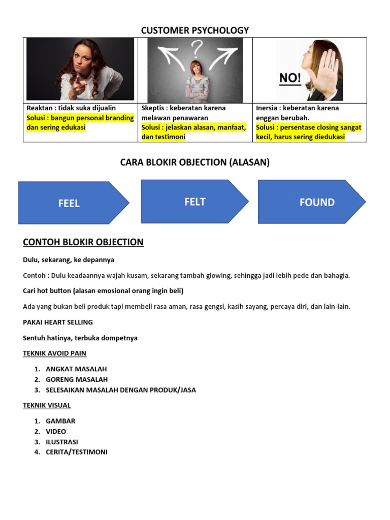 Strategi Efektif Mengatasi Objection | PDF | Karier & Perkembangan