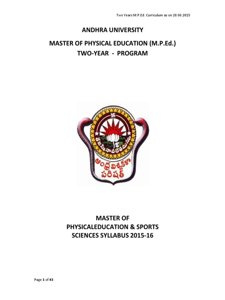 Mped Final PDF | Download Free PDF | Course Credit | Physical Education