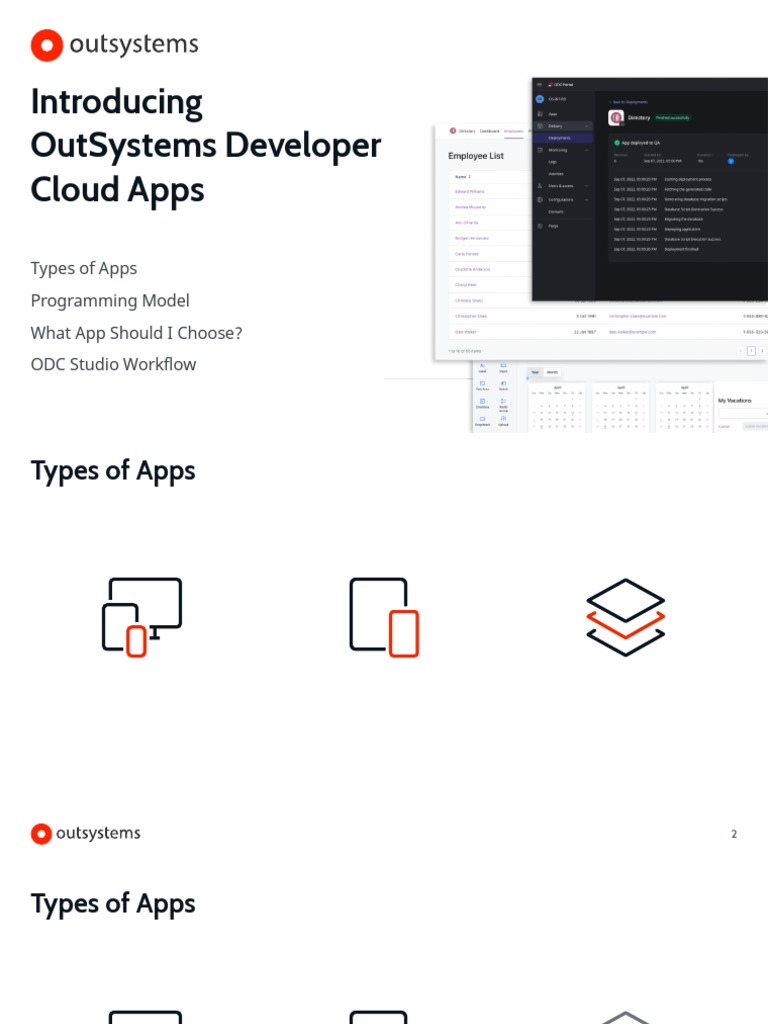 1.1. Introducing OutSystems Developer Cloud Apps - en-US PDF | PDF ...