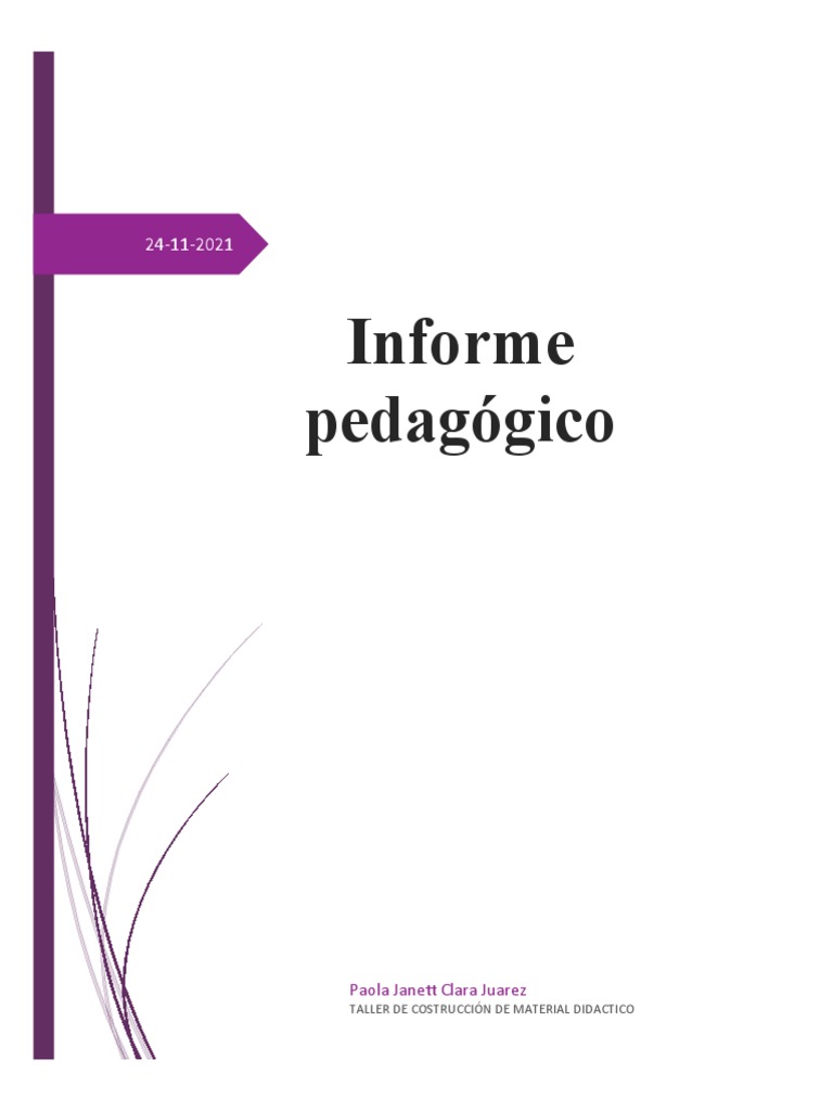 Informe Pedagogico | PDF | Ciencia cognitiva | Cognición