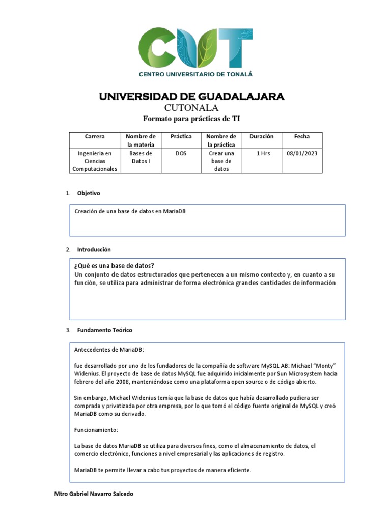 Practica 2 BDD1 PDF | PDF | Mi sql | Bases de datos