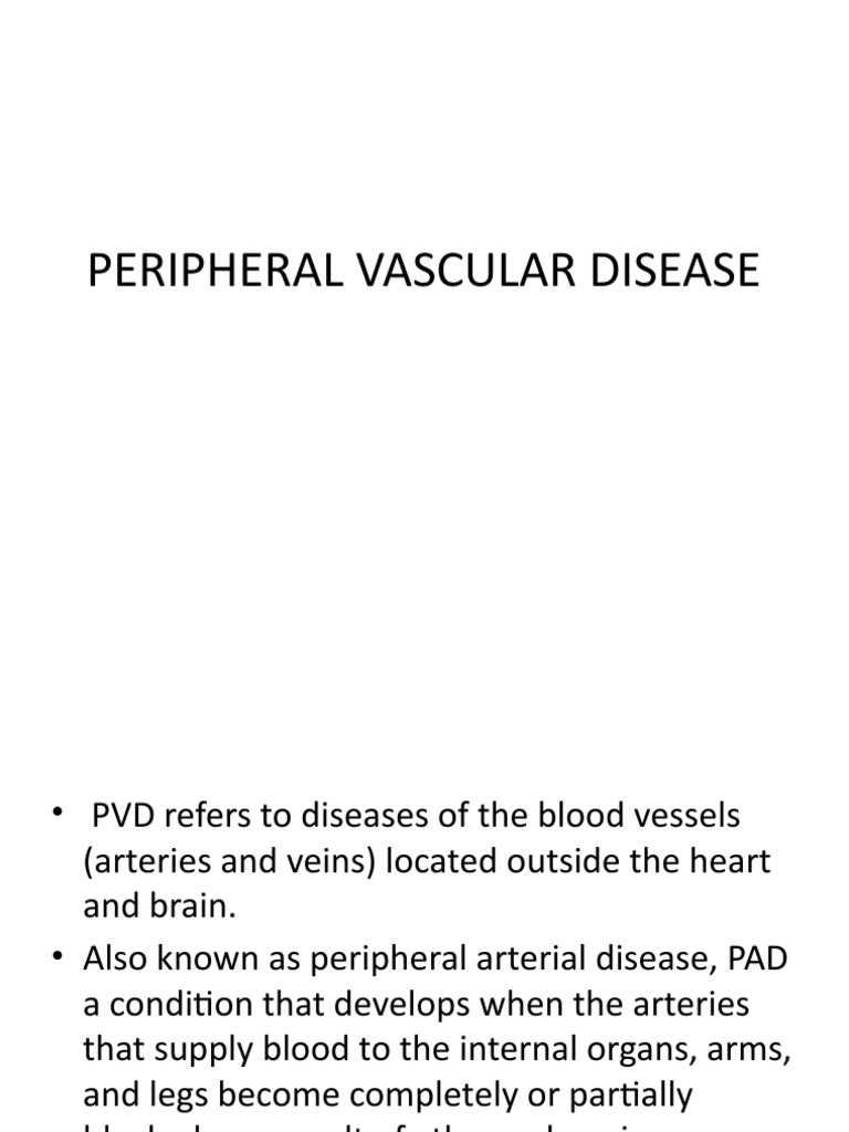Overview of Peripheral Vascular Disease | PDF | Thrombosis | Blood Vessel