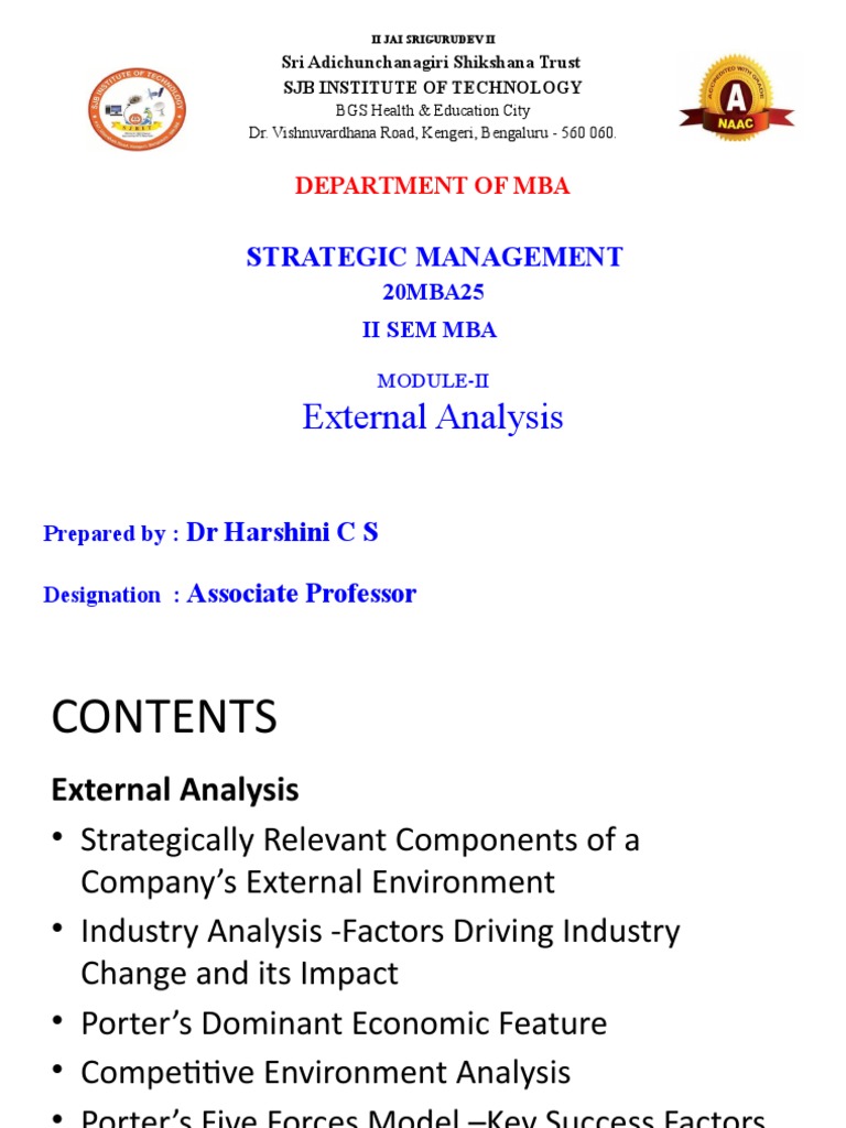 External Analysis: Strategic Management | PDF | Competition | Business
