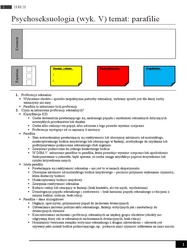 Psychoseksuologia - Wyk. V | PDF