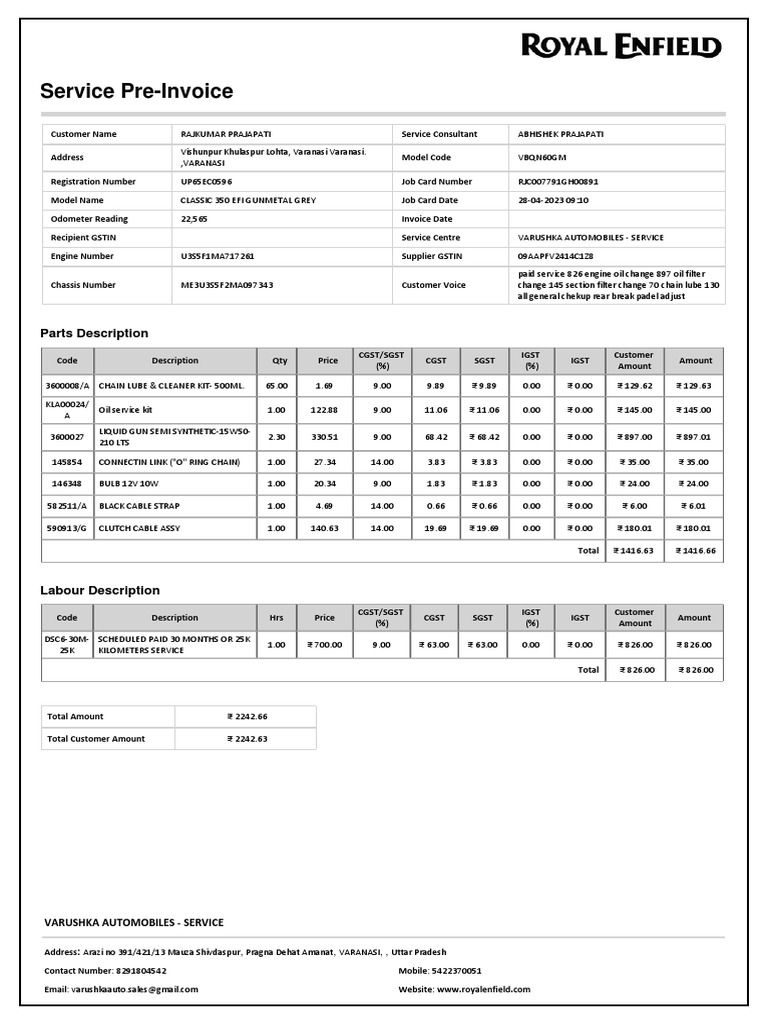 JcPreInvoice PDF | PDF