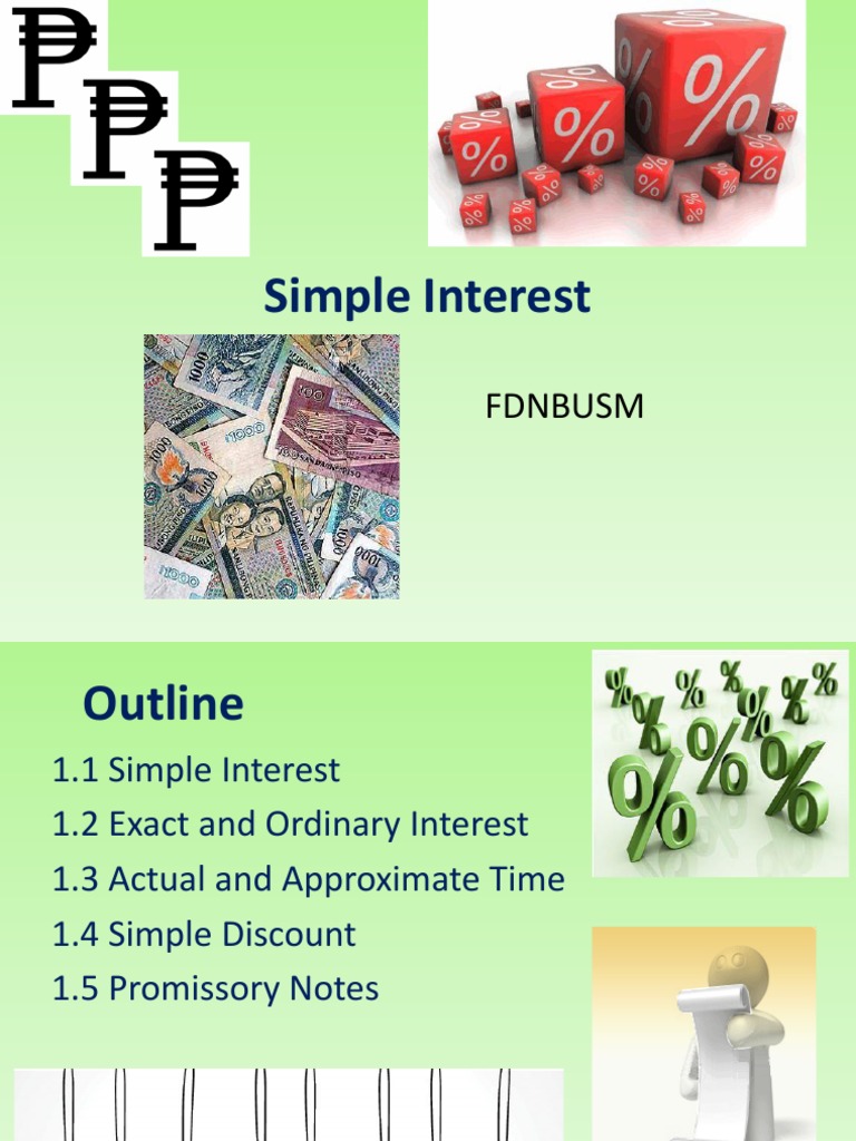 Chapter 1a Simple Interest Pdf Interest Interest Rates 