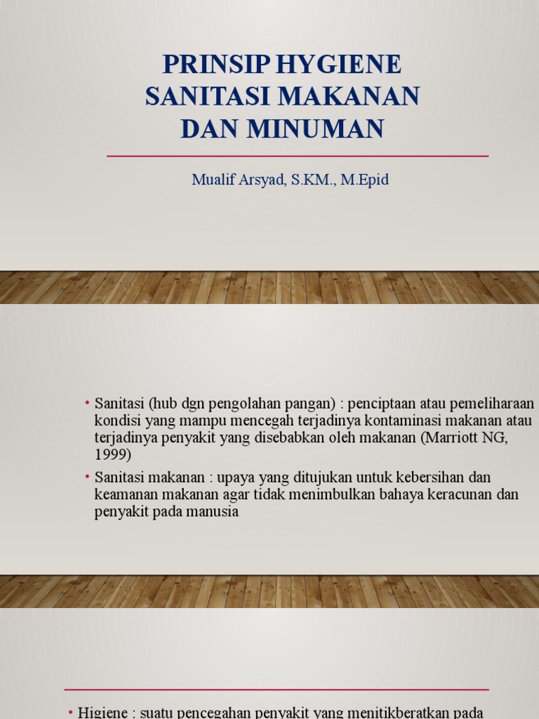 Prinsip Hygiene Sanitasi Makanan Dan Minuman Pdf