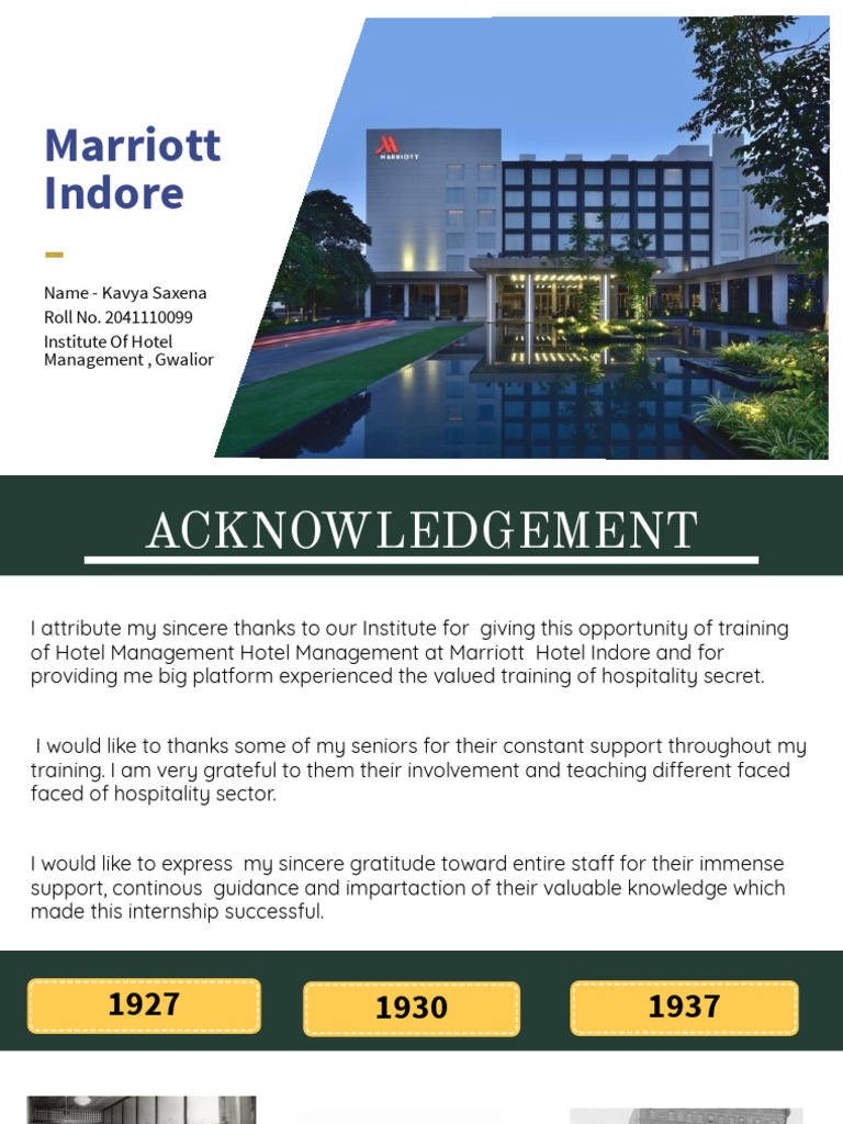 IT Presentation PDF | PDF | Marriott International | Hotel