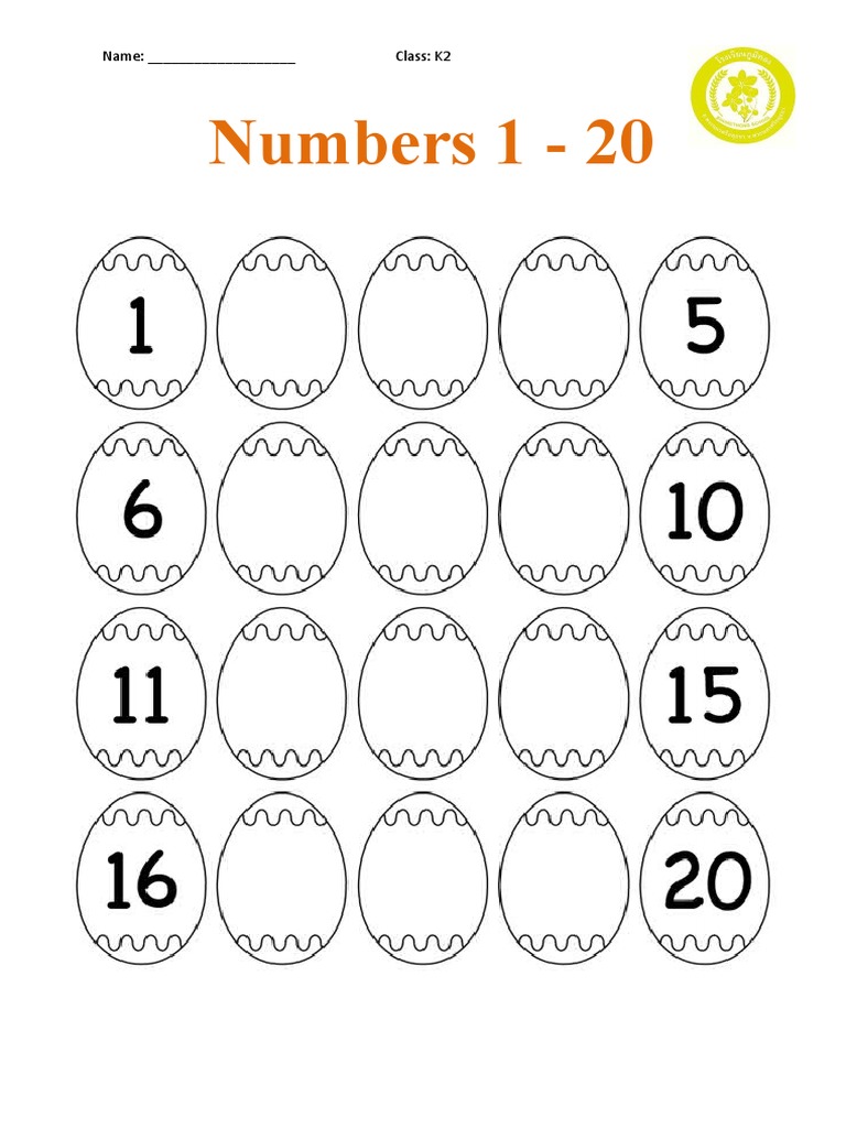 Numbers 1 - 20 (Write Numbers + Fill in Blanks) | PDF