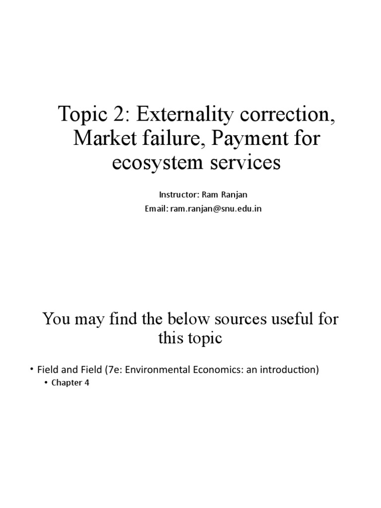 Topic 2_Externality, Public goods, Coase Theorem | PDF | Externality | Cost