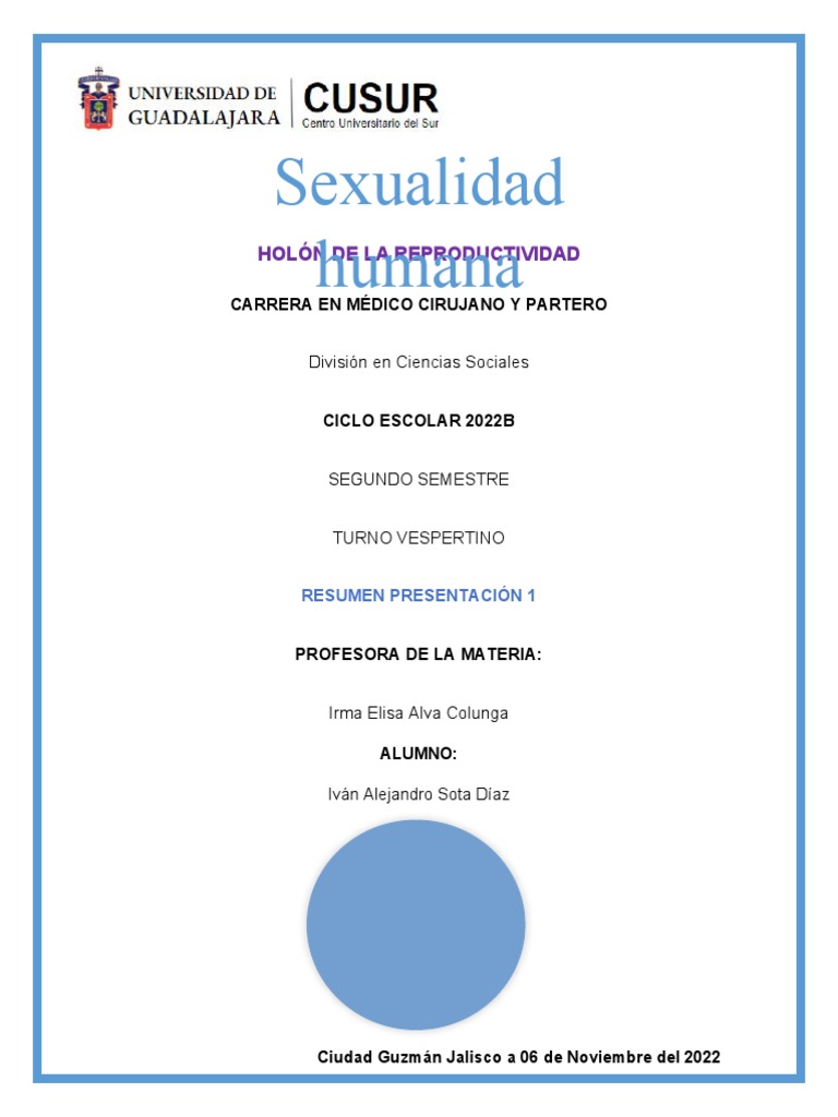 Holón Reproductivo | PDF | Sicología | Sexualidad