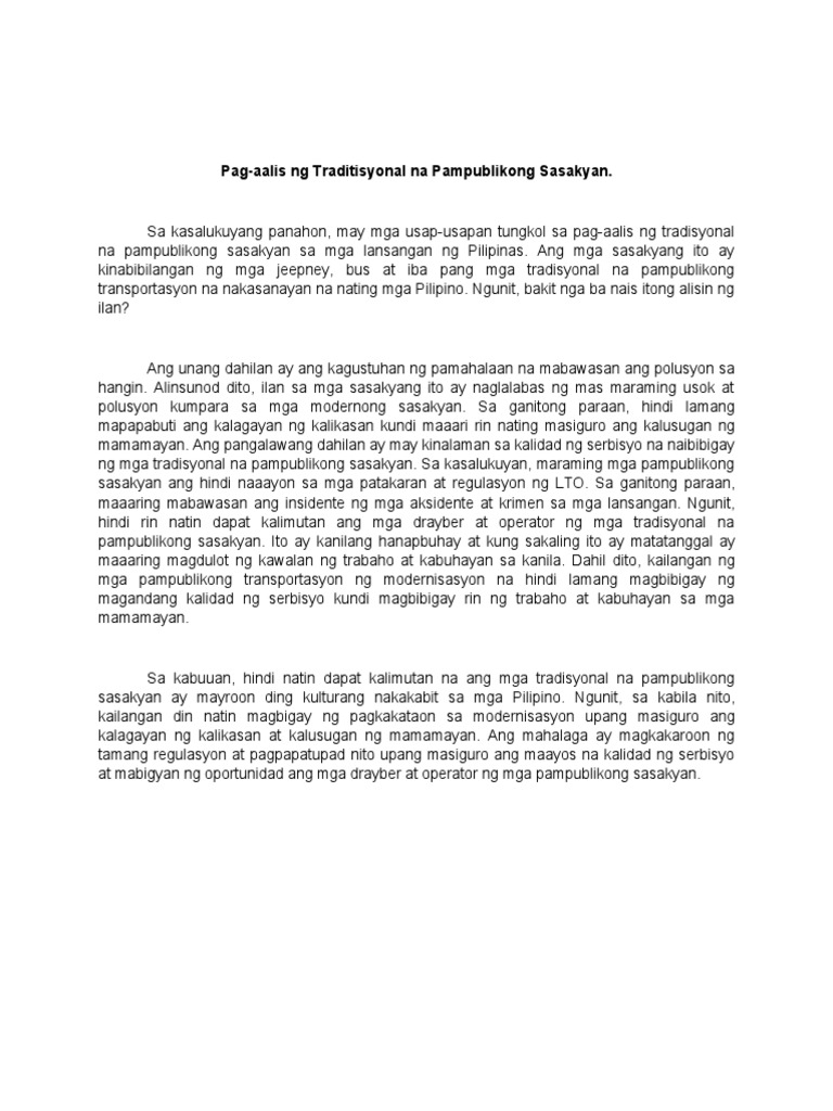 Timely Filipino Essay Draft | PDF