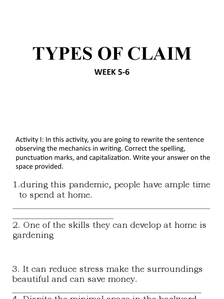 Lecture Activities CLAIM 2023 | PDF