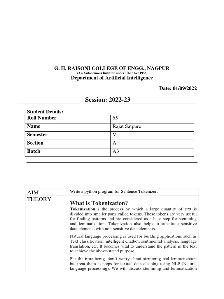 65 SC Tae1 A3 | PDF | Regular Expression | Information Science