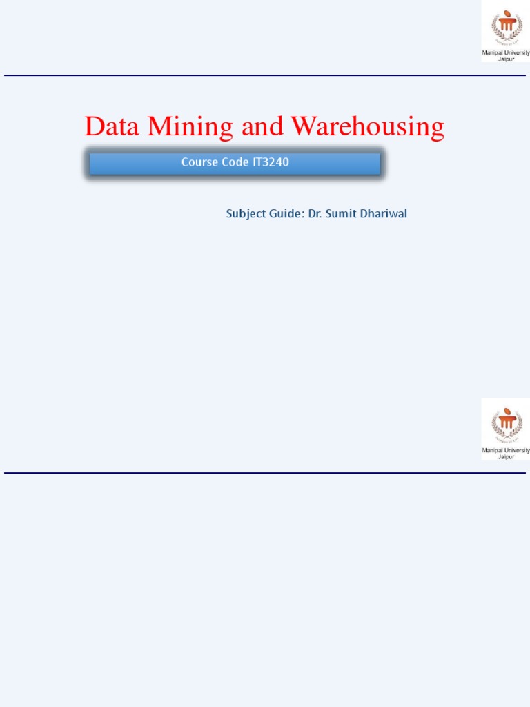 Data Mining & Warehousing Overview | PDF | Data Warehouse | Data