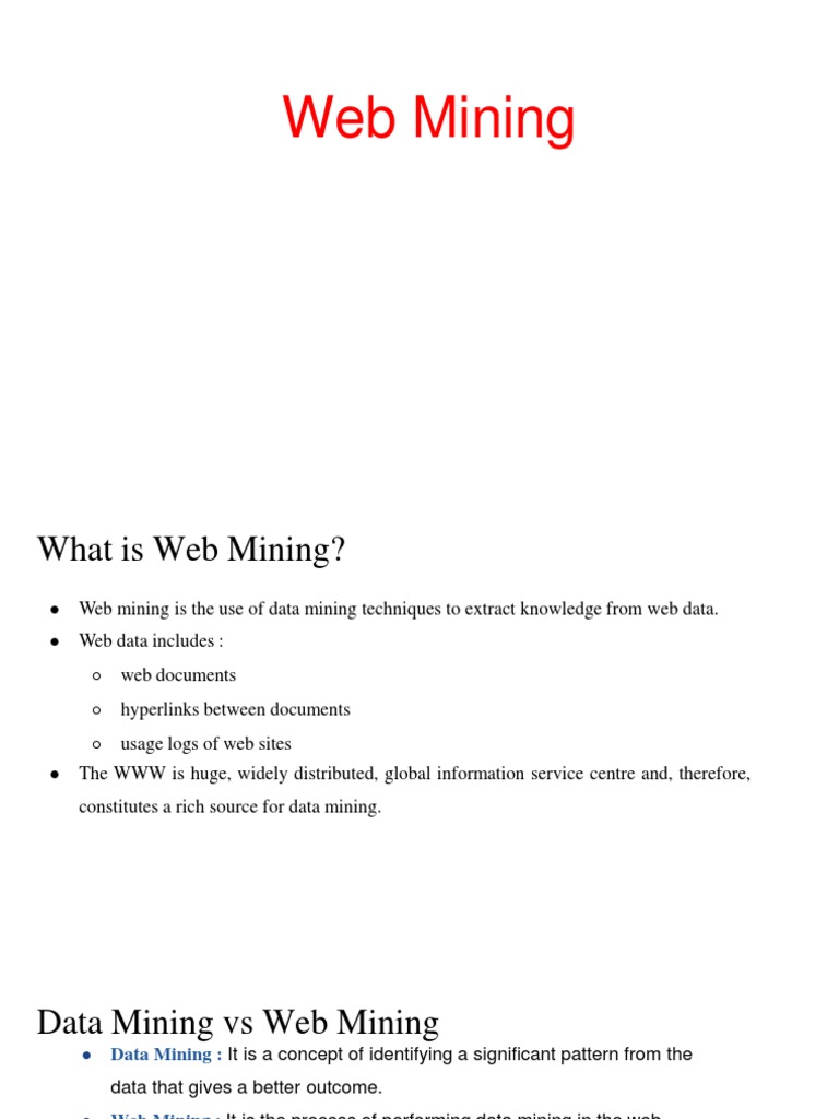 Web and Text Mining | PDF | Internet & Web | World Wide Web