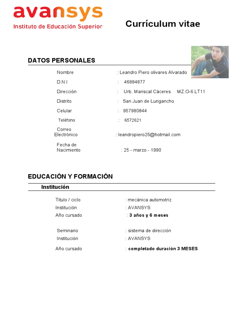 Currículum Vitae2 | PDF