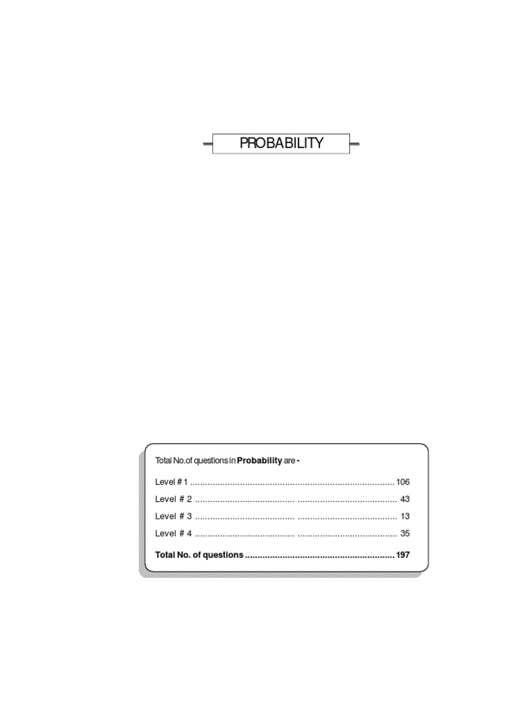 03.probability Level (1 To 4) Ex. Module-6-A | PDF | Odds | Probability
