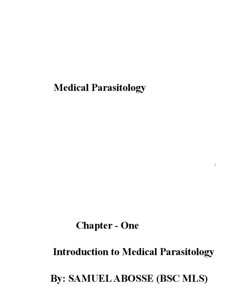Introduction to Medical Parasitology | PDF | Parasitism | Immune System