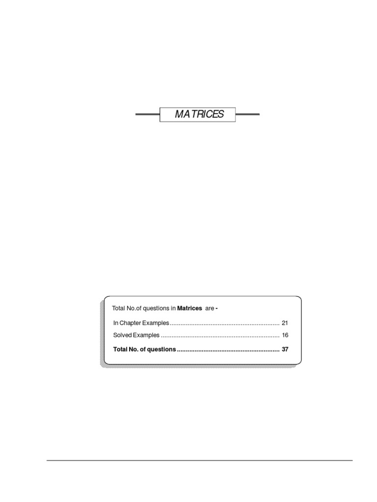Matrices-Thoery & Solved Example Module-6-A | PDF | Matrix (Mathematics) | Numerical Analysis