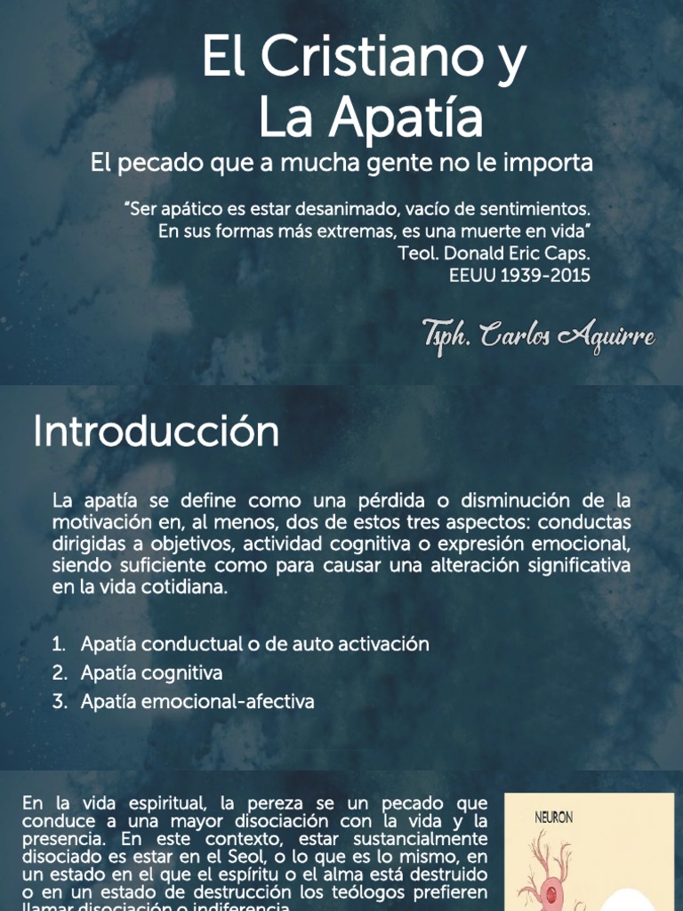 La Apatía: Definición y Consecuencias | PDF | Creencia religiosa y doctrina