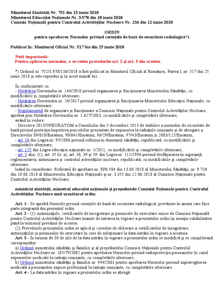 Ordin 752 - 2018 Bis | PDF