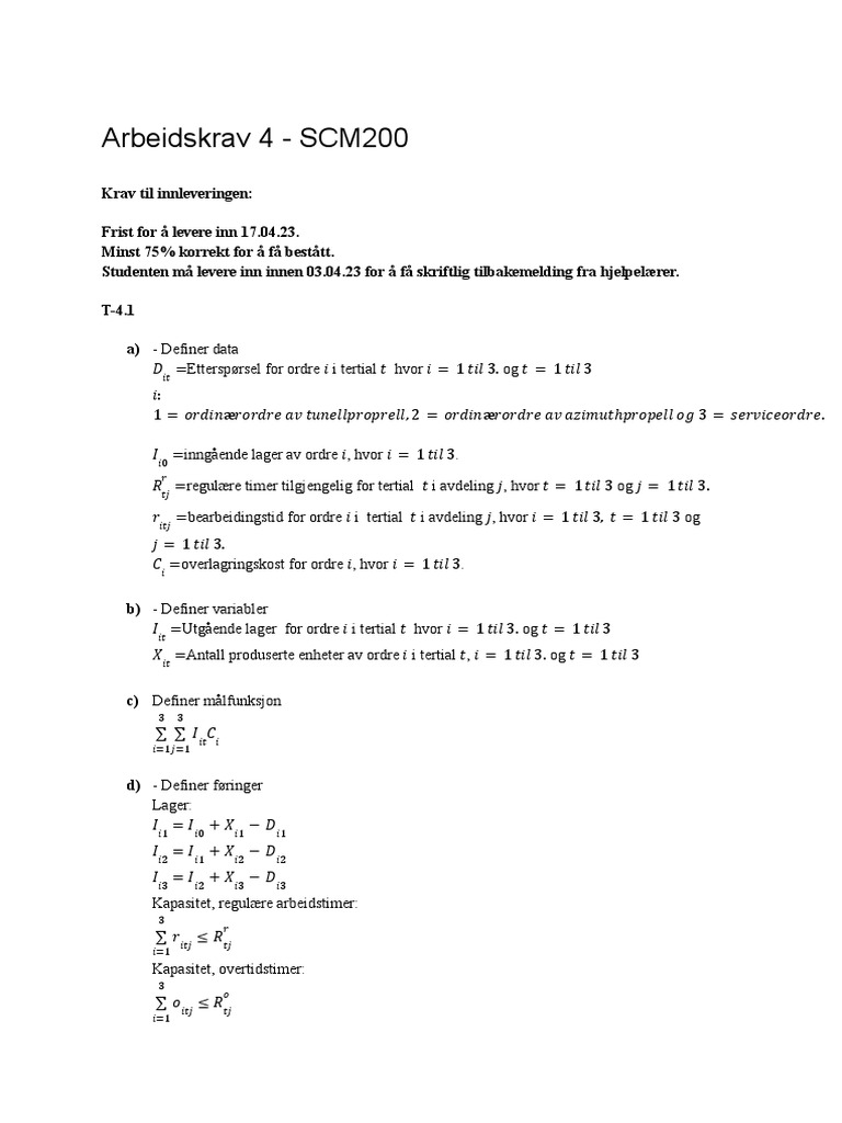HIMOLDE - SCM200 - løsning AK 4 (03.04.23) (2) | PDF