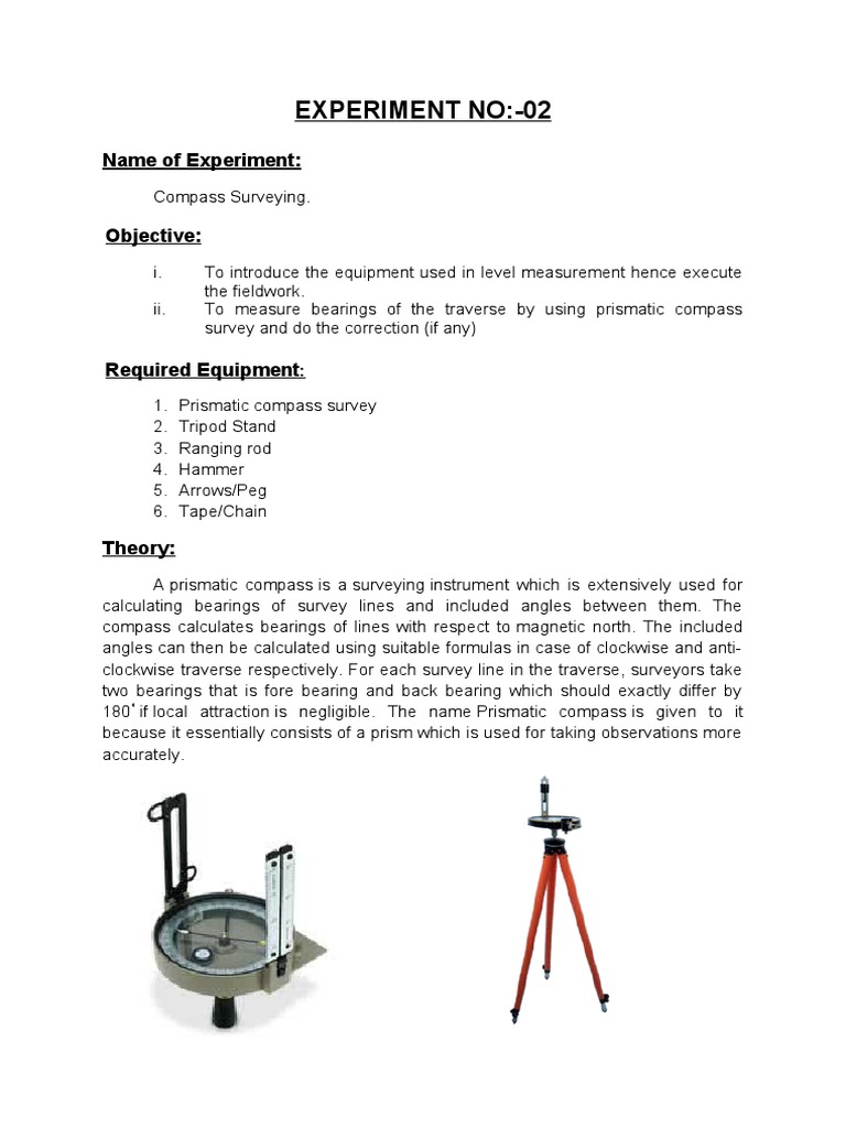 Compass Surveying Practical Guide | PDF | Compass | Surveying