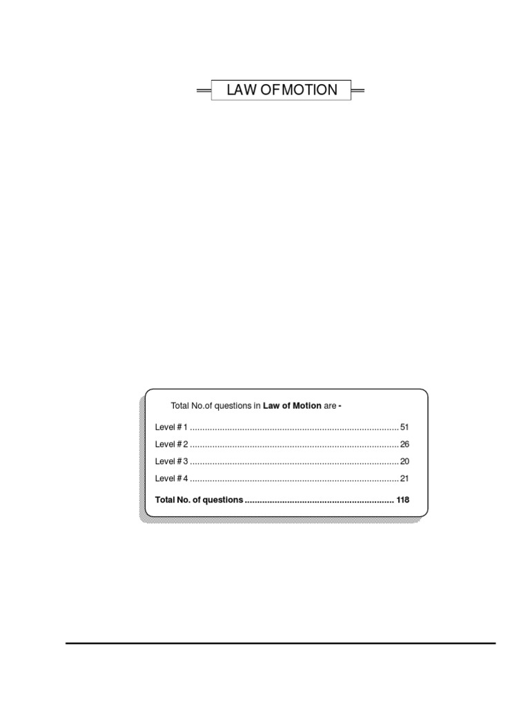 6 - Newton's Laws of Motion-Exercises Module-1 | Download Free PDF ...