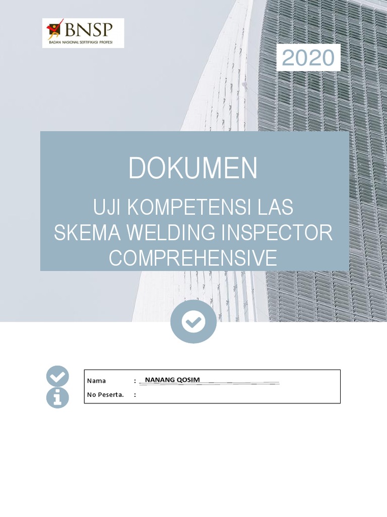 APL 01 & APL 02 WELDING INSPECTOR COMPREHENSIVE perpanjangan.pdf | PDF