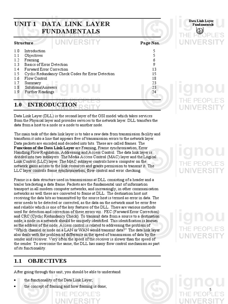 Data Link Layer Fundamentals Explained Pdf Transmission Control Protocol Error Detection