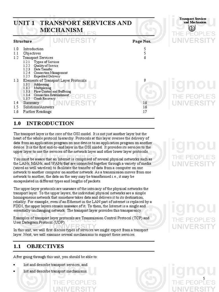 Unit 1 | PDF | Computer Network | Transmission Control Protocol