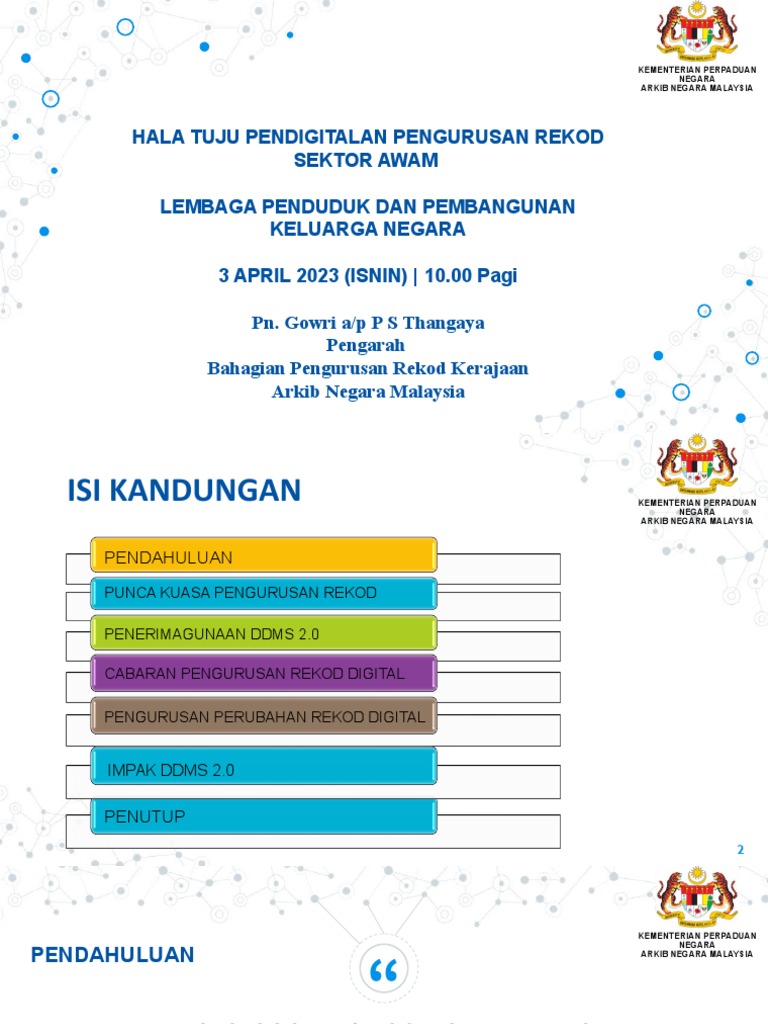 Hala Tuju Pendigitalan Pengurusan Rekod Sektor Awam - Pn Gowri (ARKIB ...