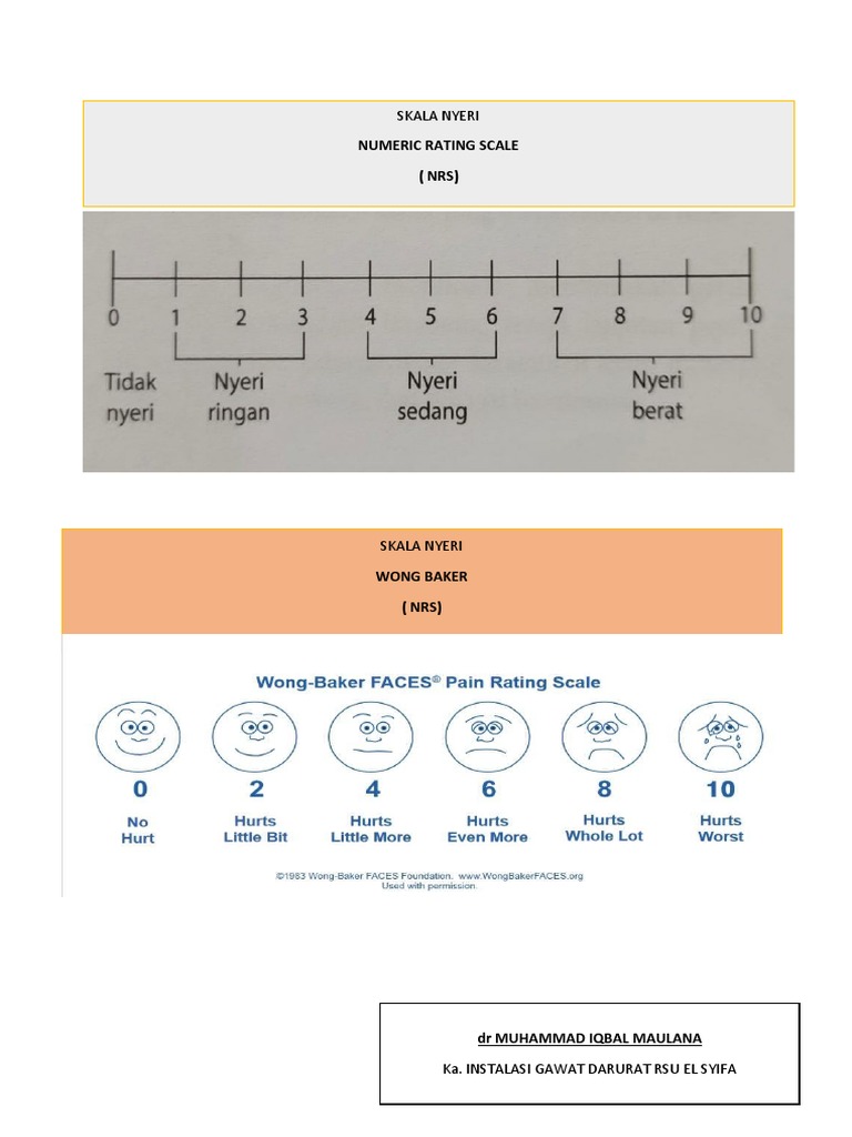 NRS: Skala Nyeri dan Wong-Baker | PDF