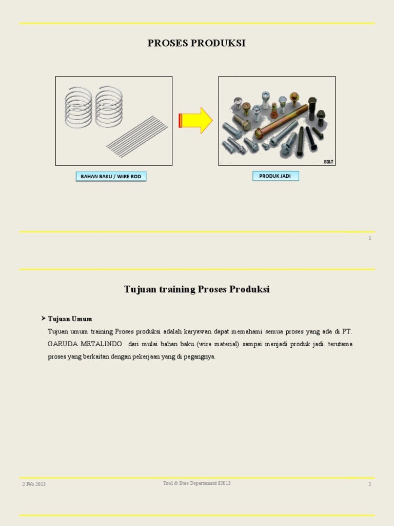 Proses Produksi di PT Garuda Metalindo | PDF