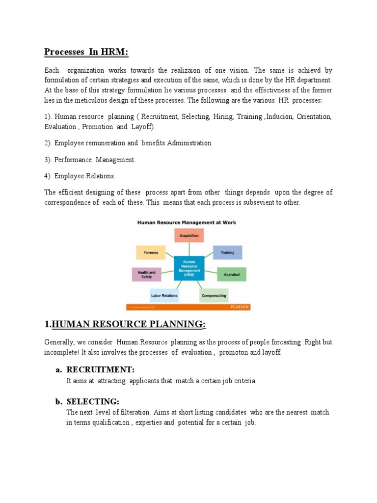 Key Human Resource Management Processes and the Role of Social Capital ...
