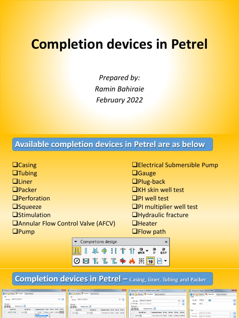 Completion Devices in Petrel | PDF | Technology & Engineering