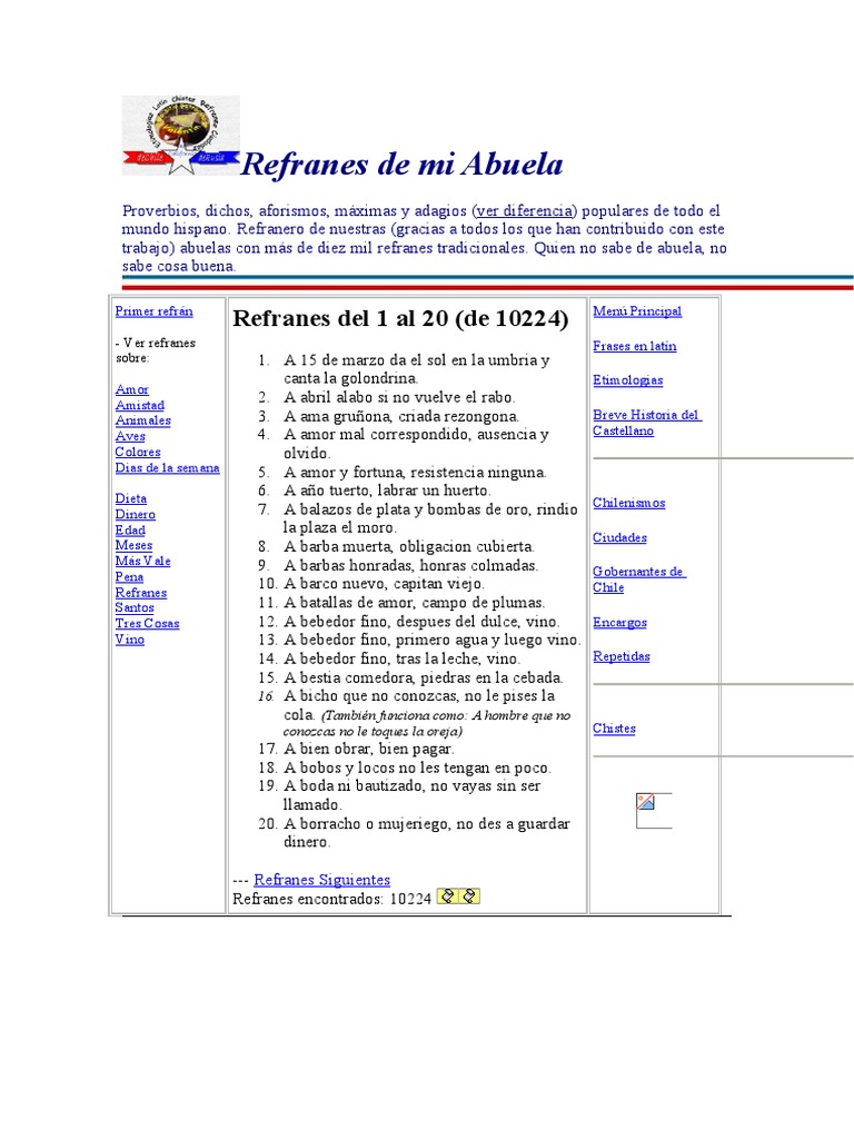 Refranes | PDF | Poesía