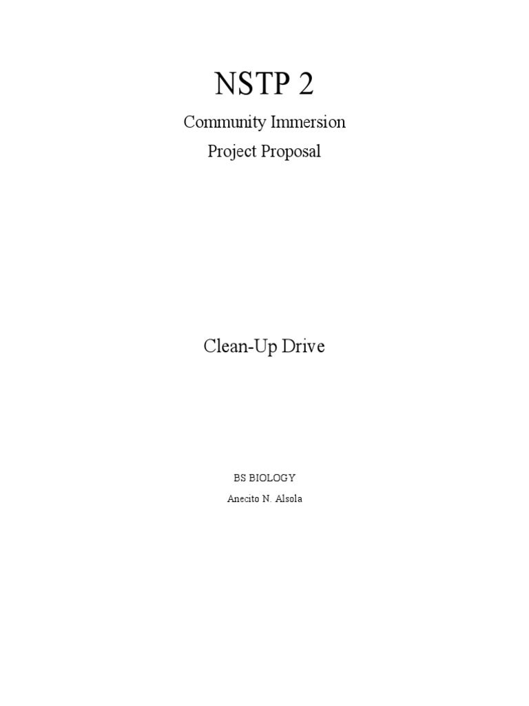 Community Clean-Up Drive Proposal | PDF | Waste | Recycling