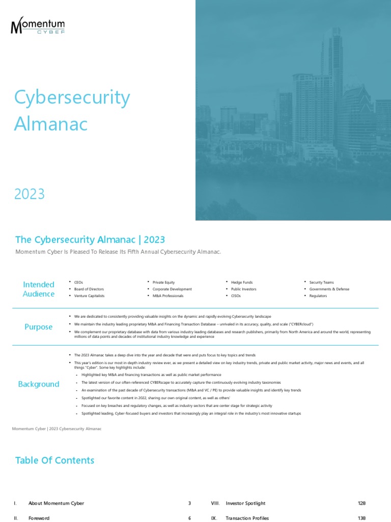2023 Cybersecurity Almanac PDF | Download Free PDF | Computer Security ...