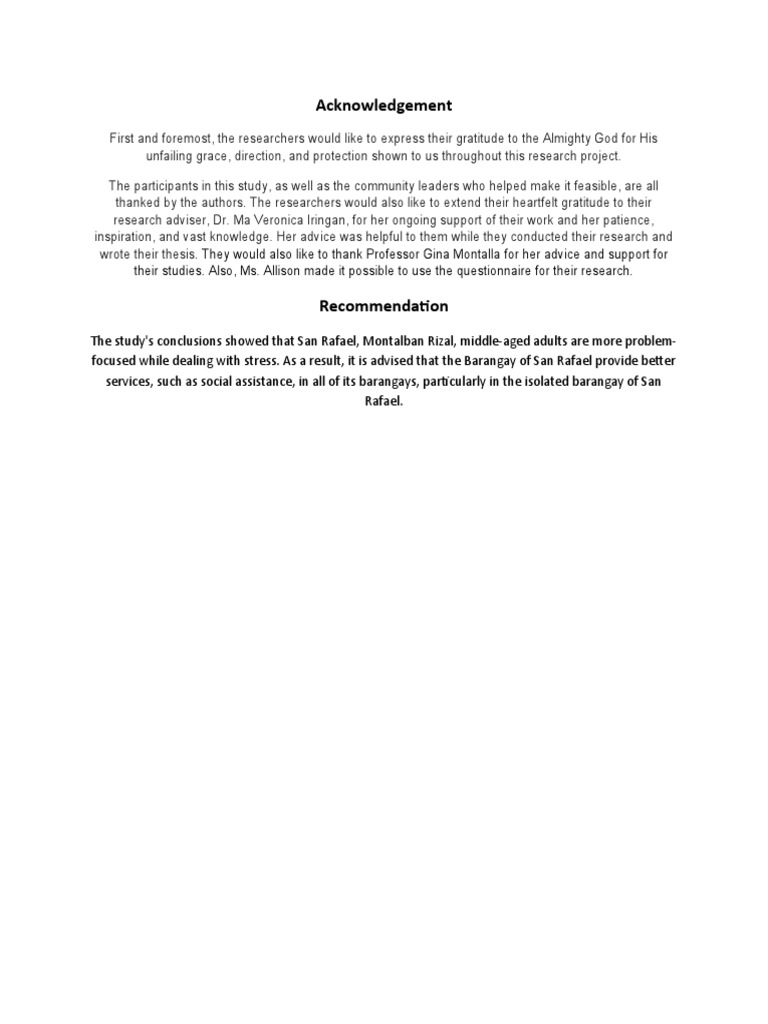 Acknowledgement Research | PDF