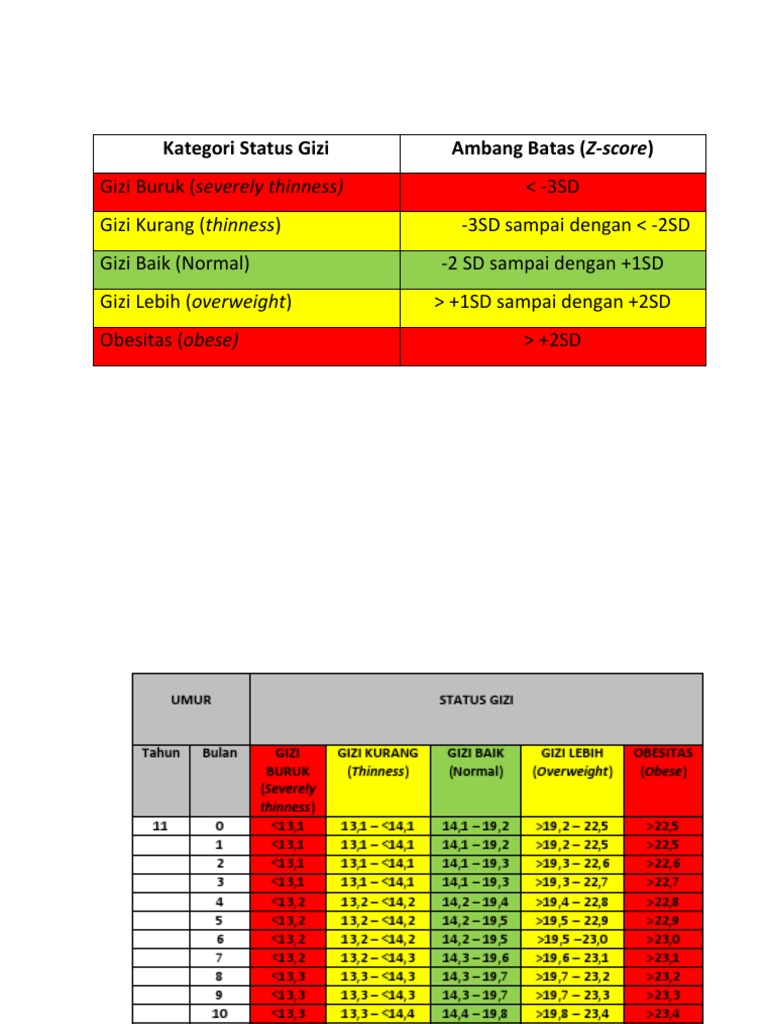 Kategori Status Gizi | PDF