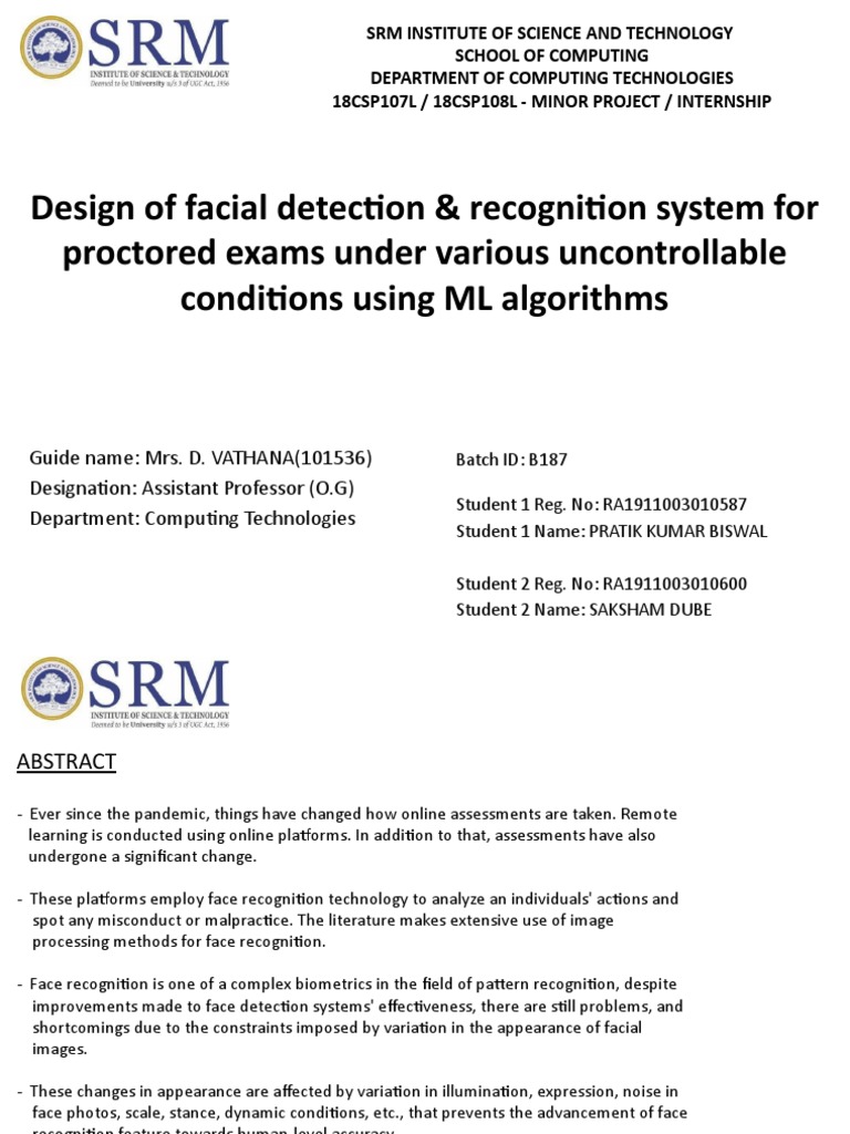 Project Review - Final B187 | PDF | Computer Vision | Computing