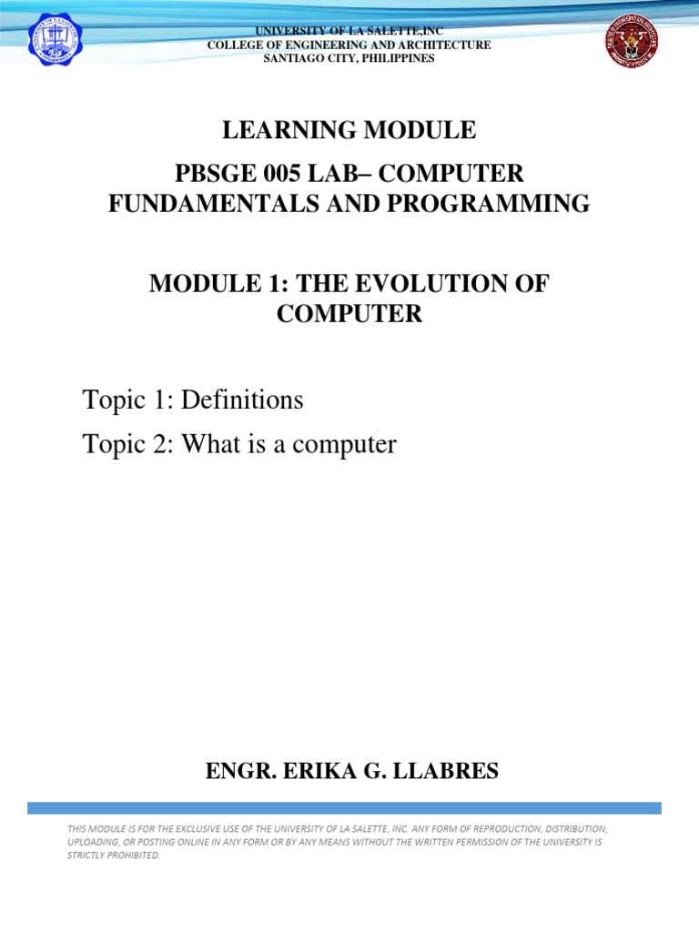 Module 1 COMP FUN PDF | PDF