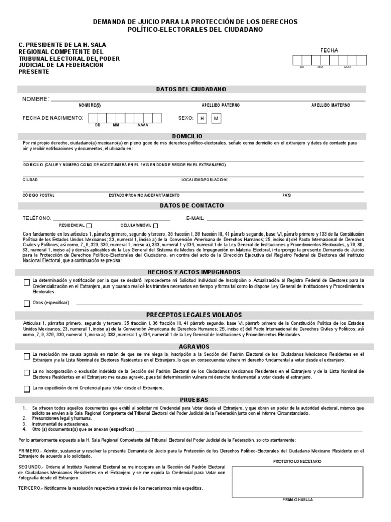 Formatos para Demanda | Descargar gratis PDF | Derecho Constitucional | Convenio europeo de ...