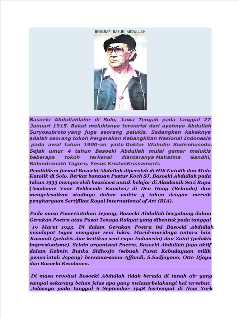 Dokumen - Tips - Biografi Basuki Abdullah | PDF | Seni | Klasik